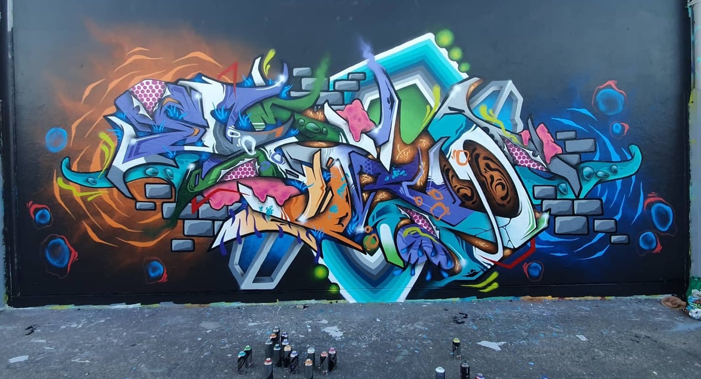 Riverstone Youth Precinct mural commission - Blacktown Arts